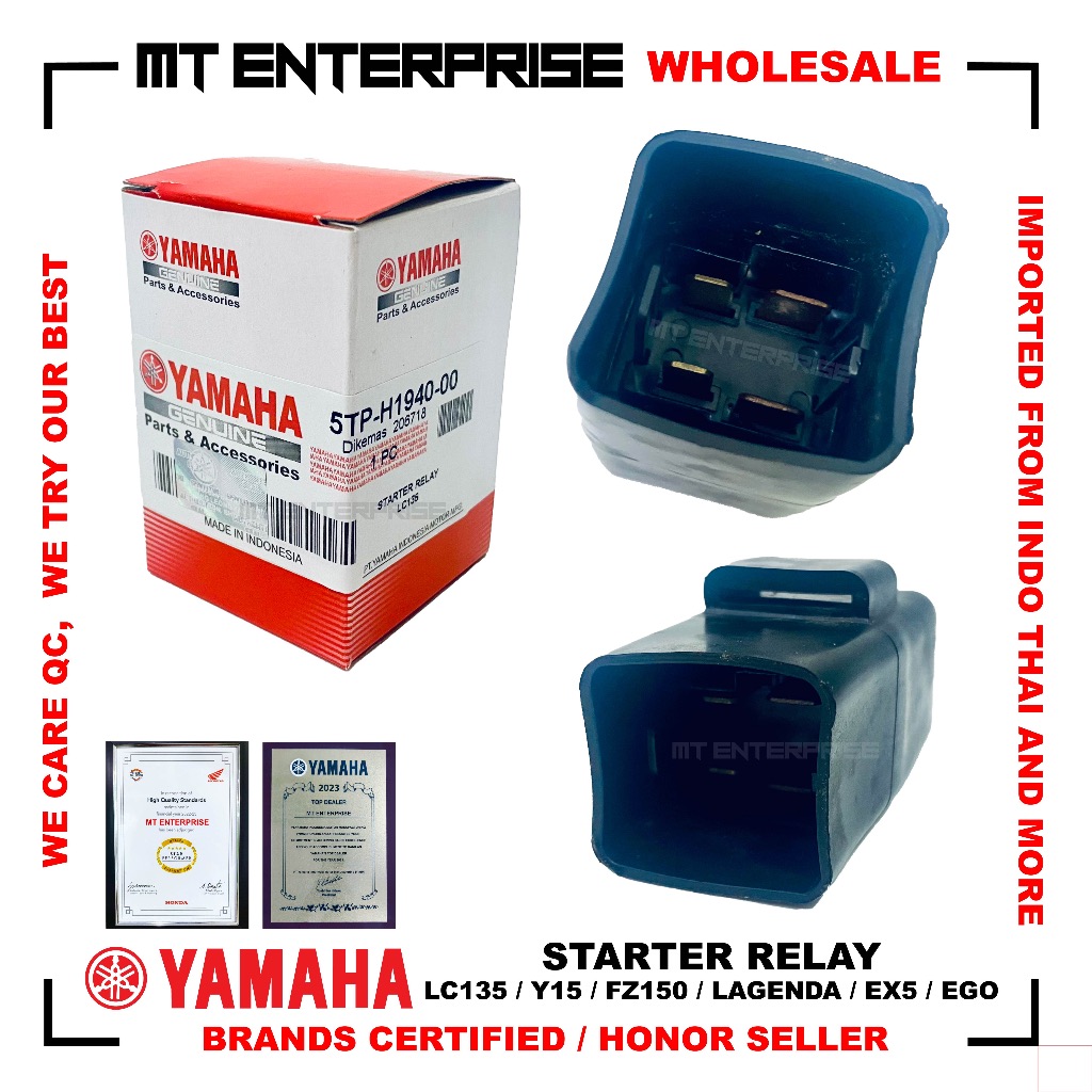 FREE AUTOSOL 1 PC - Yamaha CERTIFIED INDO QC Ori Starter Relay LC135 ...