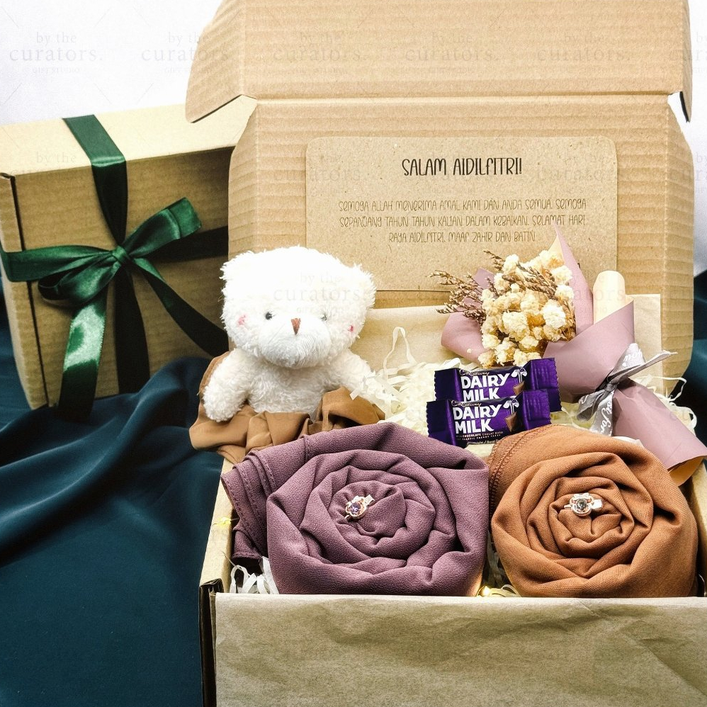 BAWAL + SHAWL SET 💕 Surprise Gift Box Hadiah for Woman/BFF/Mother ...