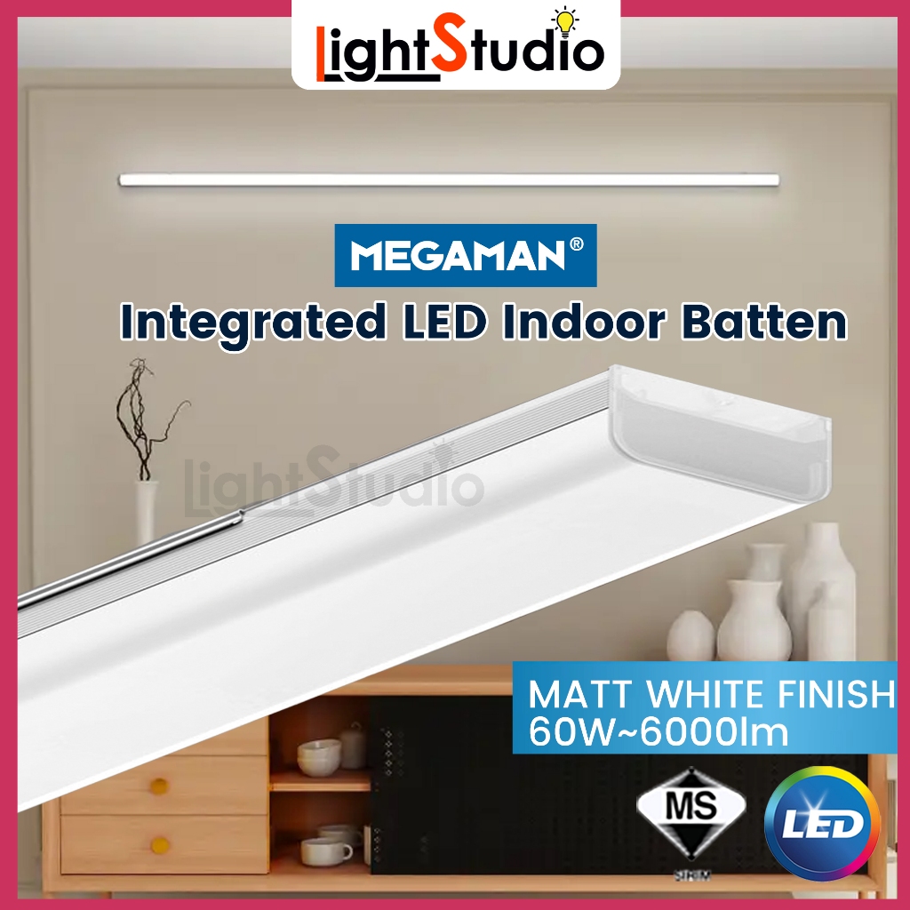 【OFFICE LIGHTING】MEGAMAN High Brightness Integrated LED Indoor Batten ...
