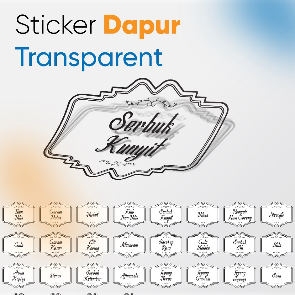 Sticker Dapur Transparent Waterproof !! | Shopee Malaysia