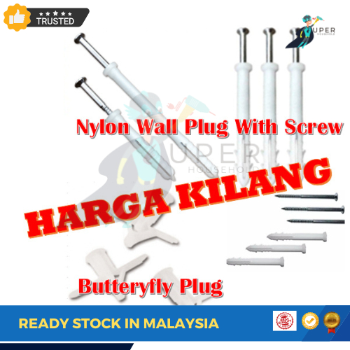 Nylon Wall Plug With Screw/PVC Wall Plug With Screw Plastic Wall Plug ...