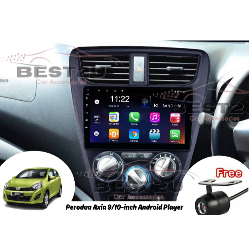 Android Player 9/10" Perodua Axia 2015-2022 ☆FREE Reverse Camera ...