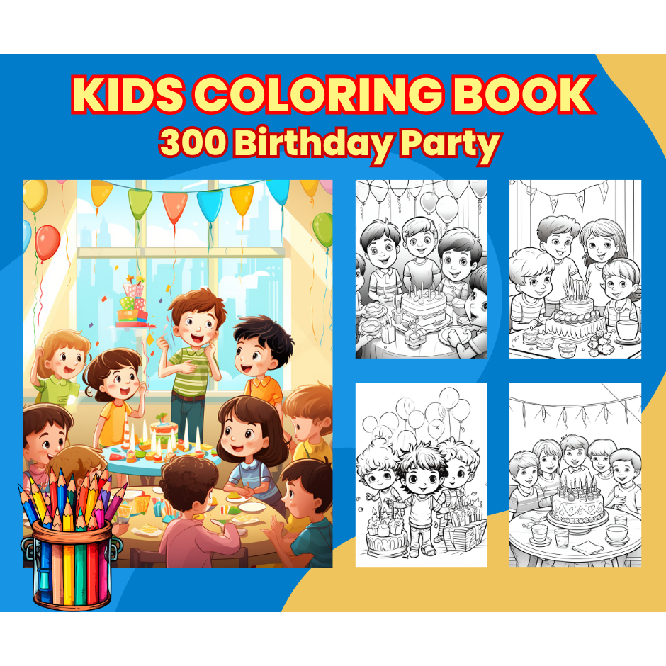 [PDF] 300 Pages Coloring Book Happy Birthday - Colouring Book For Kids ...