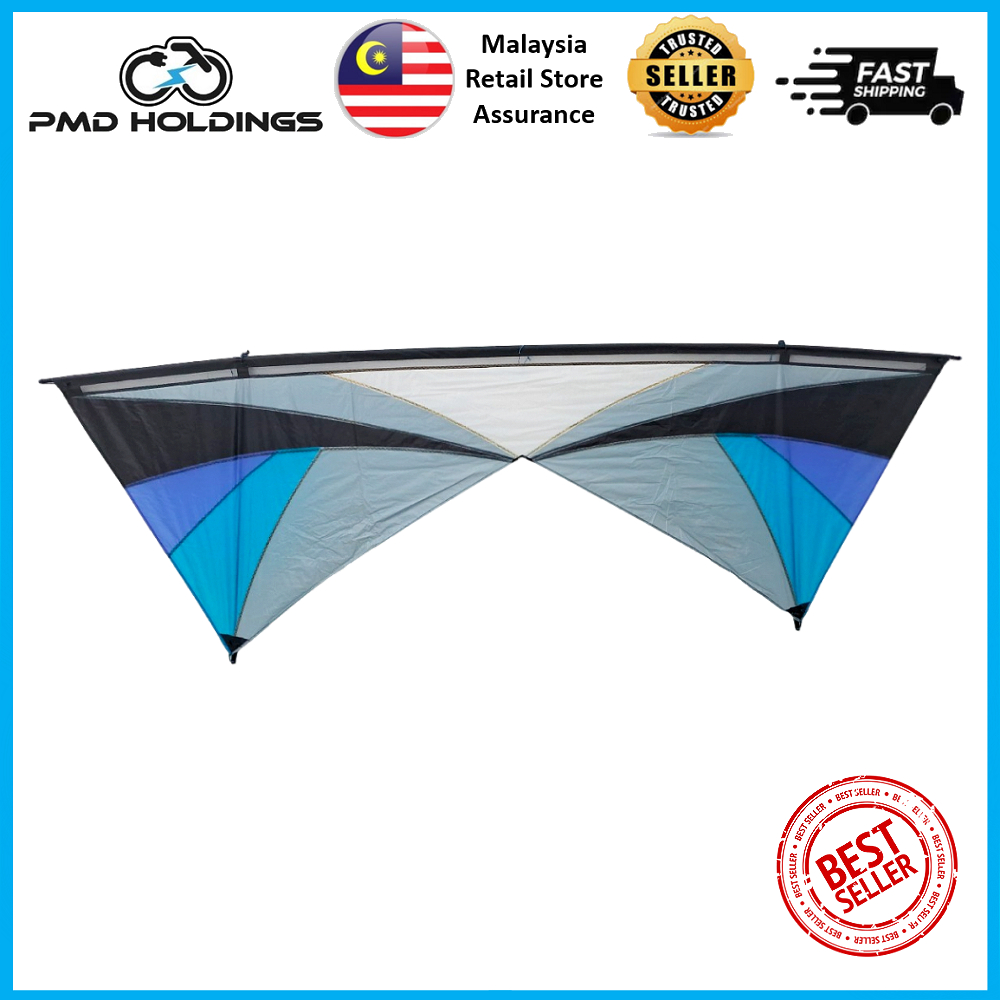 Ready Stock 2.4m 3wind Biz Art Wing Quad Kite 4 Line Lines Professional ...