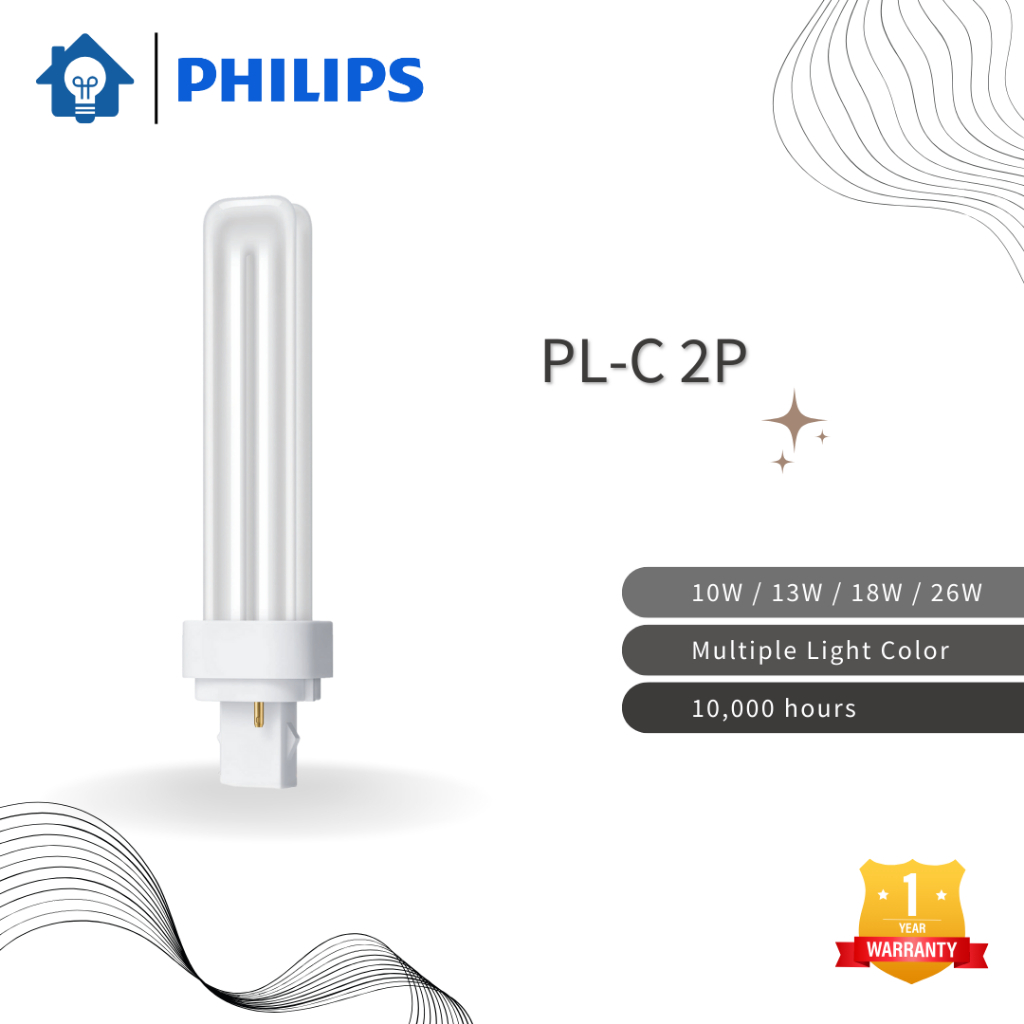 Philips PLC 2P 10W 13W 18W 26W ( 2700K / 3000K / 4000K / 6500K ) | Shopee Malaysia