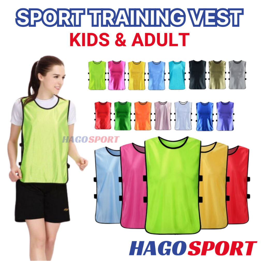 football vest bibs sports training vest top soccer training baju ...