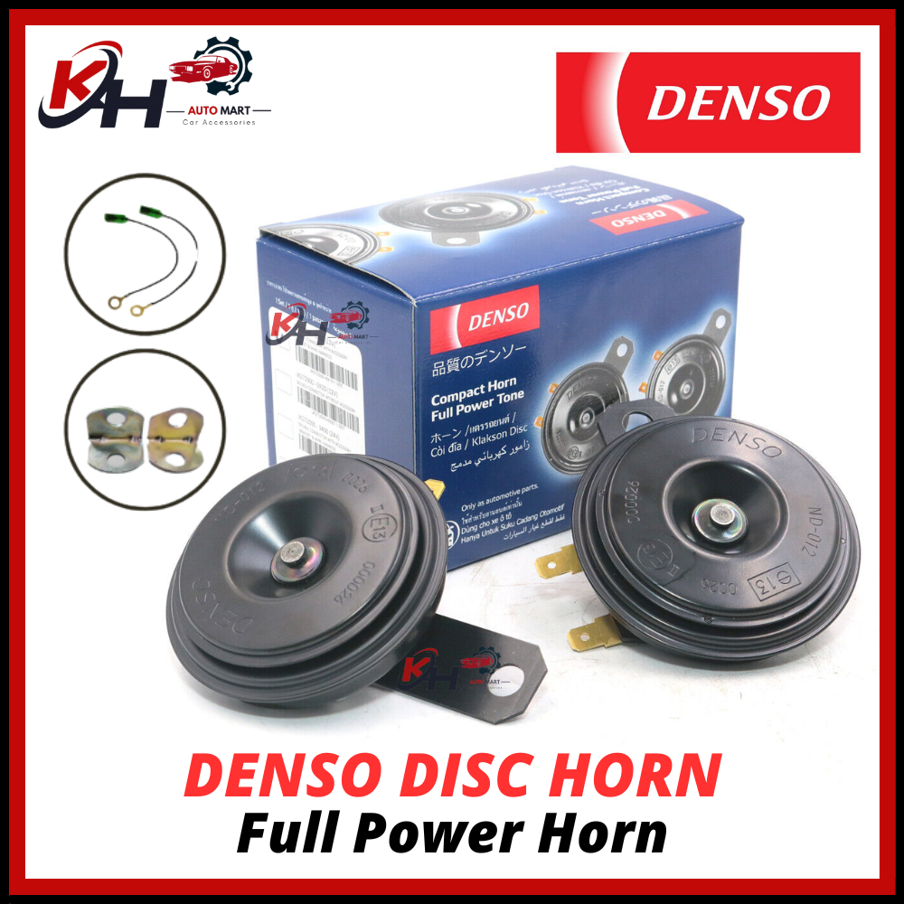 12V DENSO Disc Horn FULL POWER Car Motorcycle Super Loud High Tone 12V ...
