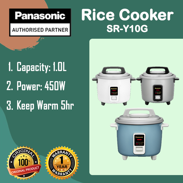 PANASONIC SR-Y10G 1.0L CONVENTIONAL RICE COOKER SR-Y10GASKN (SILVER/BLUE/WHITE) | Shopee Malaysia