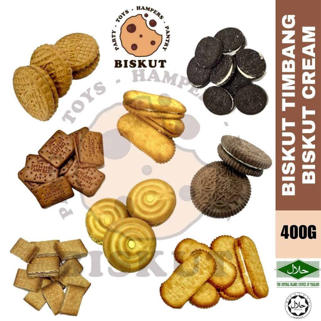 Biskut Timbang 400G/Vfood Biskut Vanilla Oreo,Variety Coffee Cream 夹心饼 ...