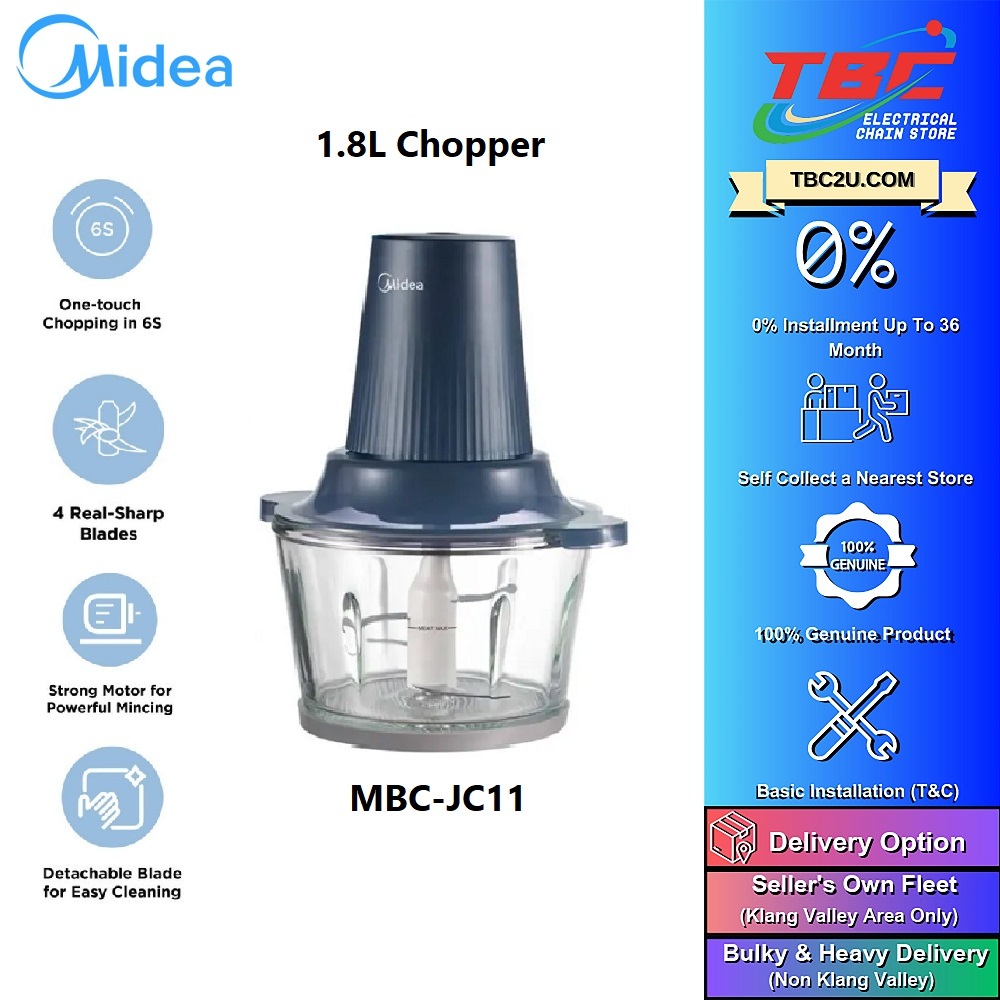 MIDEA MBC-JC11 1.8L GLASS JAR CHOPPER (MBCJC11) | Shopee Malaysia