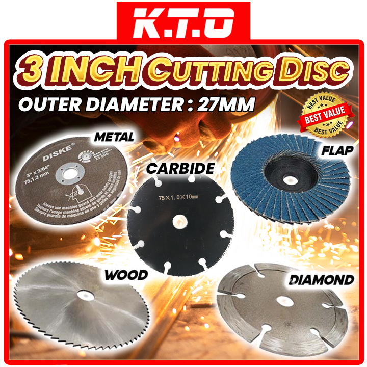 3" 75MM Metal / Wood / Diamond / Carbide Cutting Disc Circular Resin ...