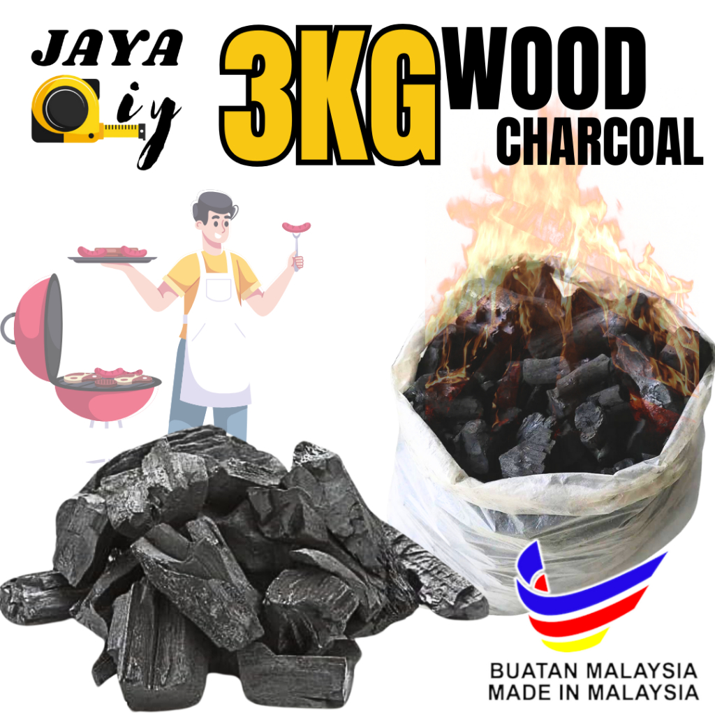 LOCAL 3kg± Charcoal / Arang Bakau / Mangrove Wood Charcoal / ️ Green charcoal / ARANG KAYU / BBQ ...