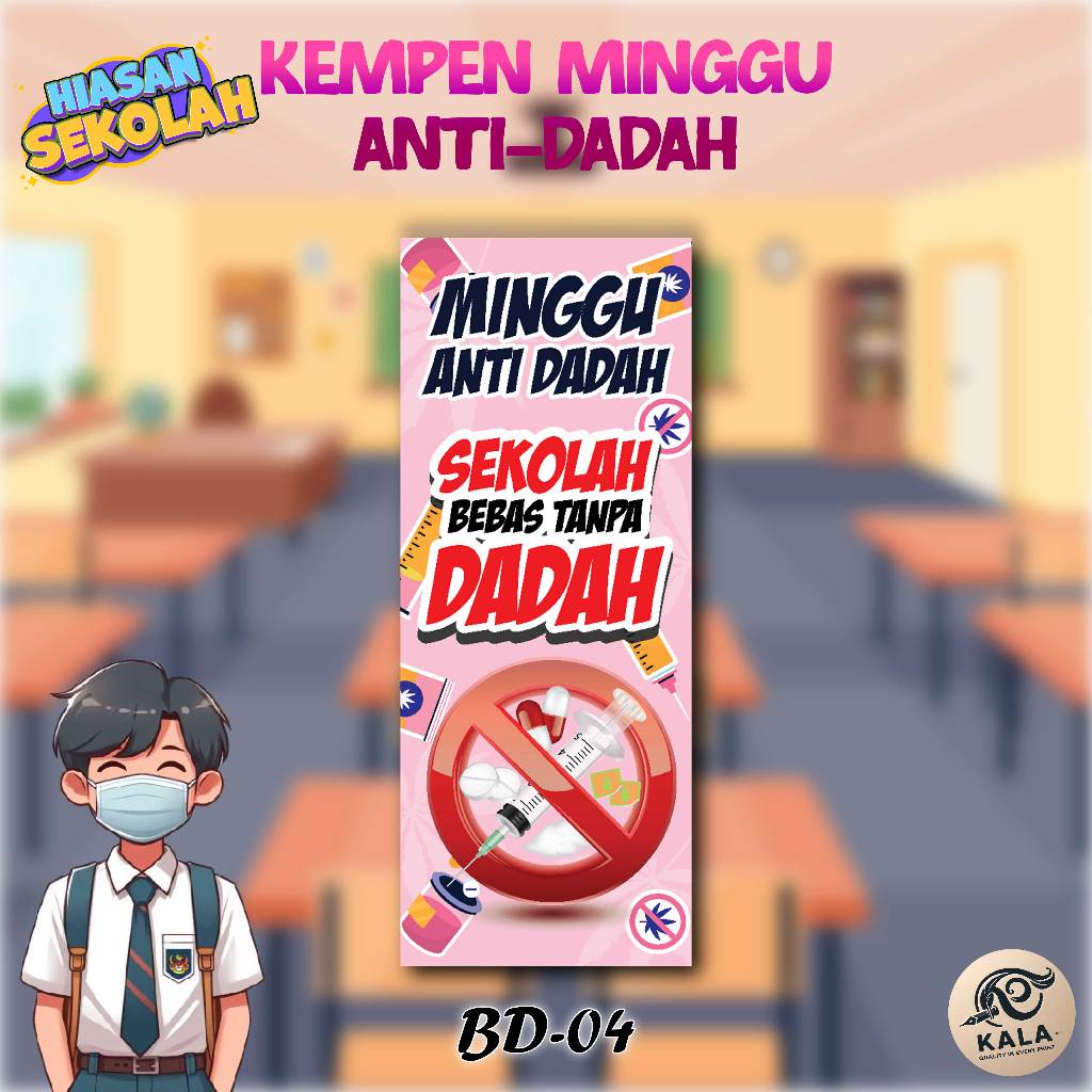 POSTER/BUNTING INFO MINGGU ANTI-DADAH SEKOLAH | Shopee Malaysia