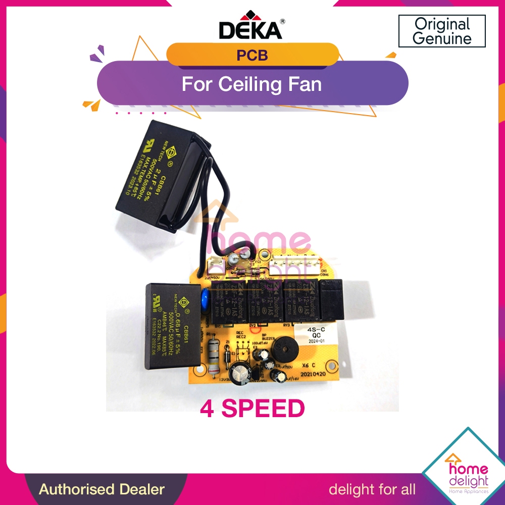 DEKA Ceiling Fan PCB BOARD - 3 Speeds / 4 Speeds / 4 Speeds with ...