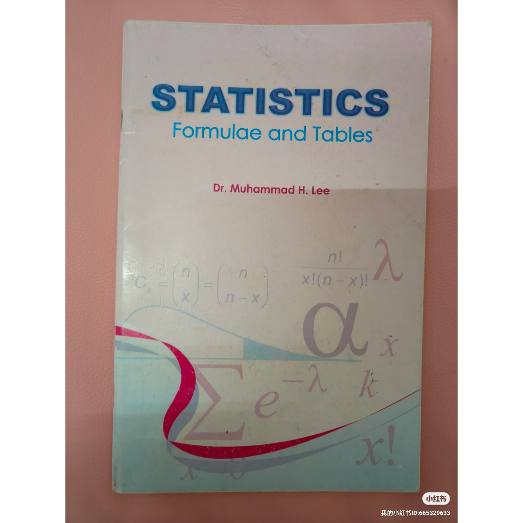 BUKU FORMULA DAN JADUAL STATISTIK/ STATISTICS FORMULAE AND TABLES ...