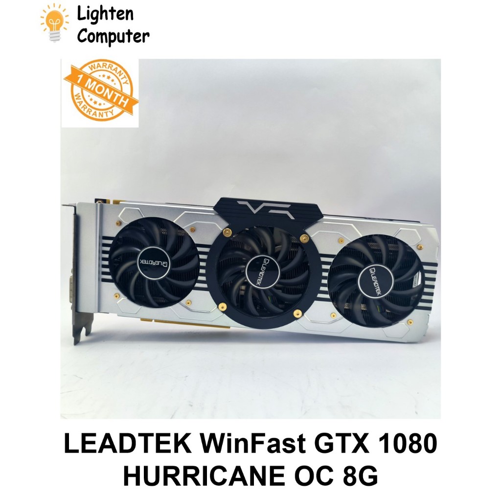 【USED】LEADTEK WinFast GTX 1080 HURRICANE OC 8G Graphic Card | 8 pin ...