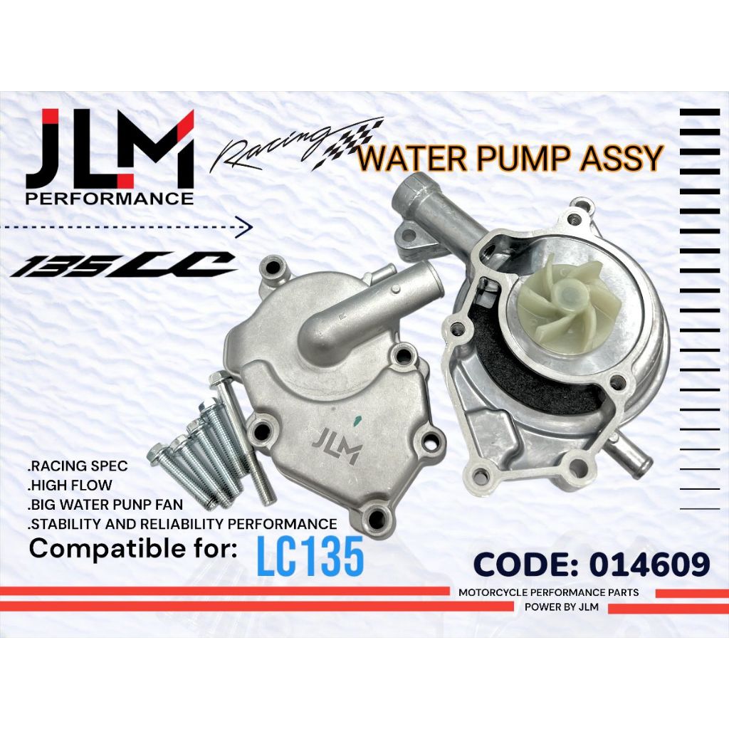 JLM YAMAHA LC135 V1- V7 FZ150 V1 V2 HIGH FLOW LC4S LC5S RACING WATER ...