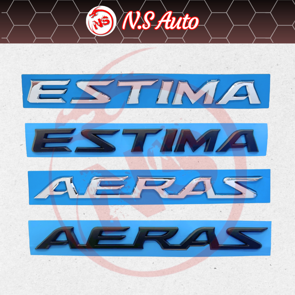 Toyota Emblem toyota Estima Aeras Rear Bonnet Emblem with Aeras Word ...