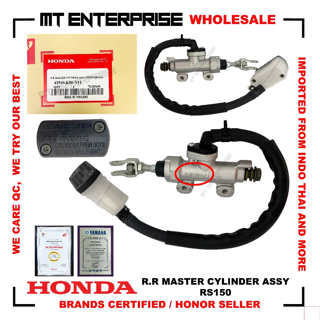 FREE ENGINE OIL - NISSIN Honda CERTIFIED Thai QC Ori Master Cylinder ...