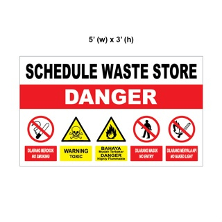 Schedule Waste Store /Danger Warning Toxic Bahaya Sign | Safety Signage ...