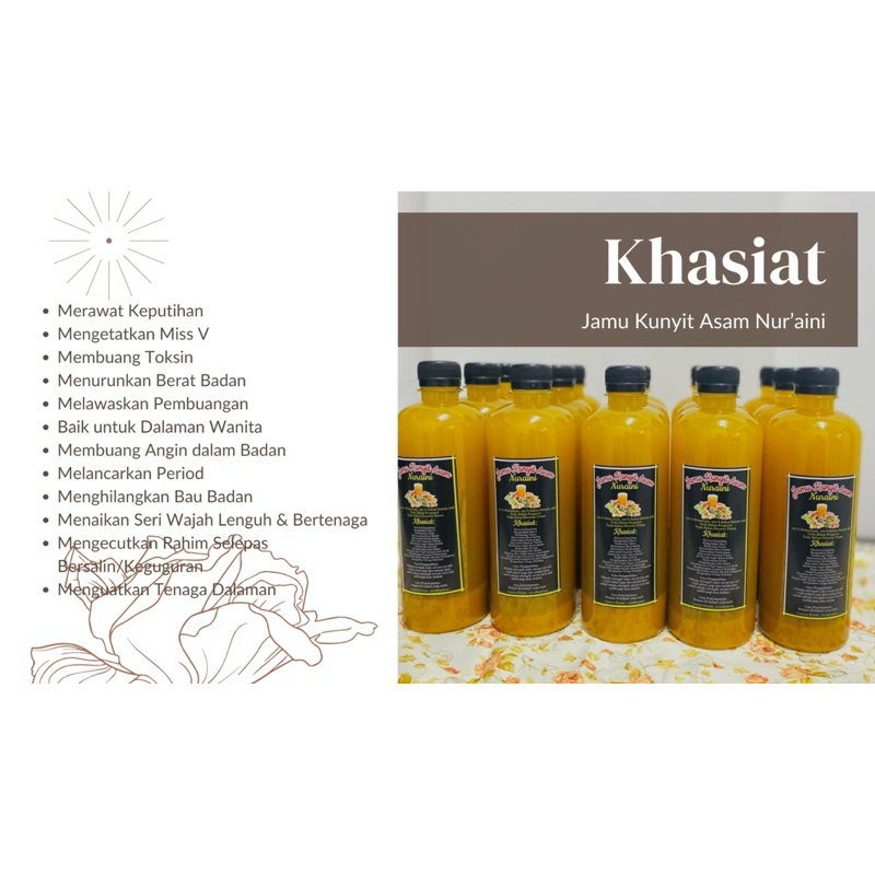 (5BOTOL RM48)JAMU KUNYIT ASAM+MANJAKANI+SERAPAT+SIREH💯ORIGINAL | Shopee ...