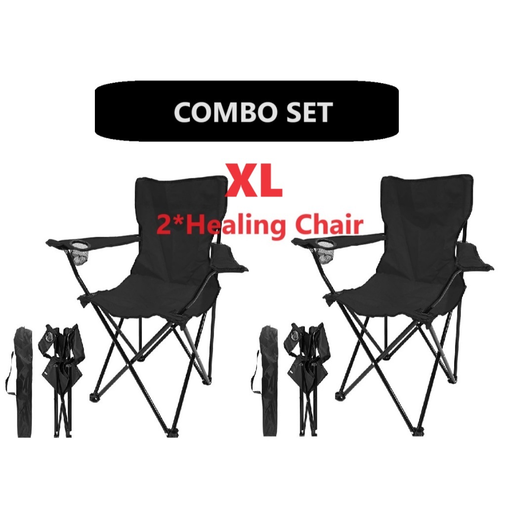 2pcs combo set healing chair kerusi healing relax camping hiking ...