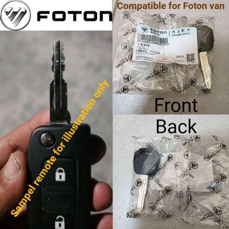 Genuine Foton Spare Key Blank Van | Shopee Malaysia