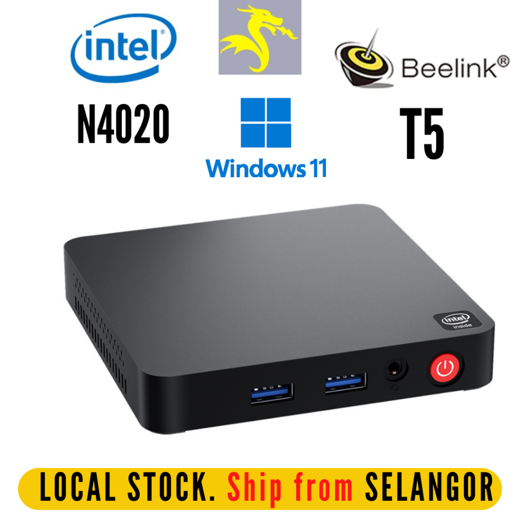 Beelink T5 Windows Mini PC 4GB RAM 64GB SSD Desktop Computer CPU WiFi ...