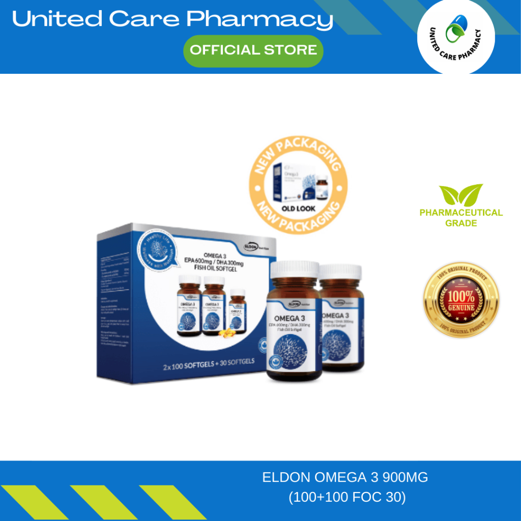 ELDON Omega-3 Fish Oil Softgel (100's/ 200's+30's) - [EXP: 11/2026 ...