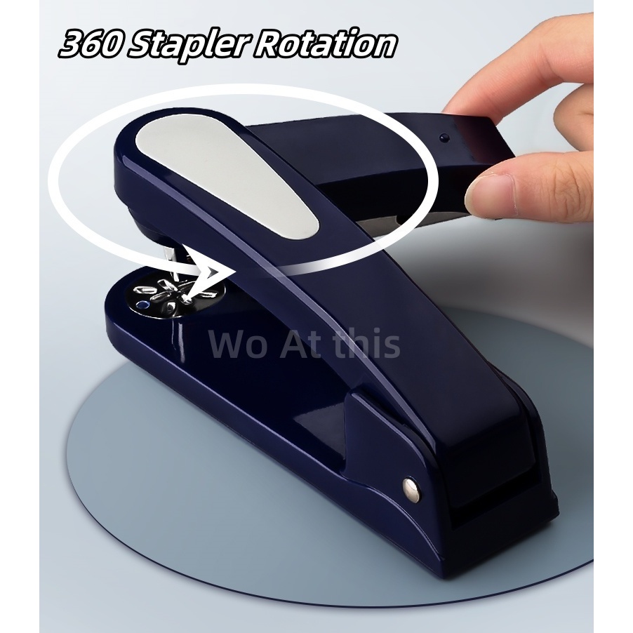 360 Stapler Rotation Stapler 24/6 Effortless Long Paper Swivel Stapler ...