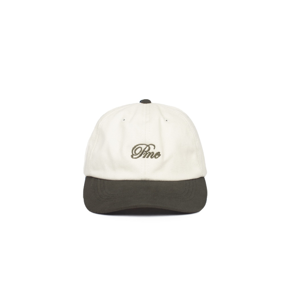 PMC Cursive Logo Dad Cap Olive Cream | Shopee Malaysia