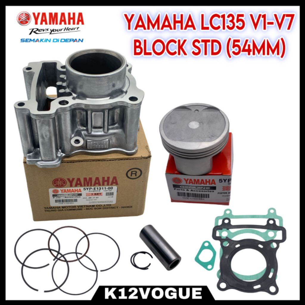 YAMAHA LC135 V1/V2/V3/V4/V5/V6/V7 BLOCK STANDARD (54MM) CYLINDER BLOCK LC | Shopee Malaysia