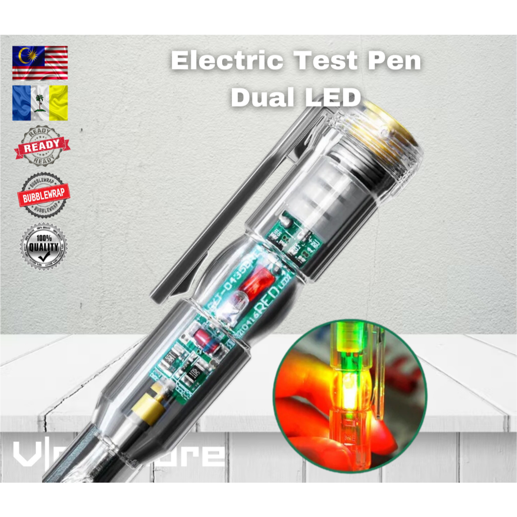 Electric Test Pen Power Current Detector 24v~250v With Dual LED Light ...