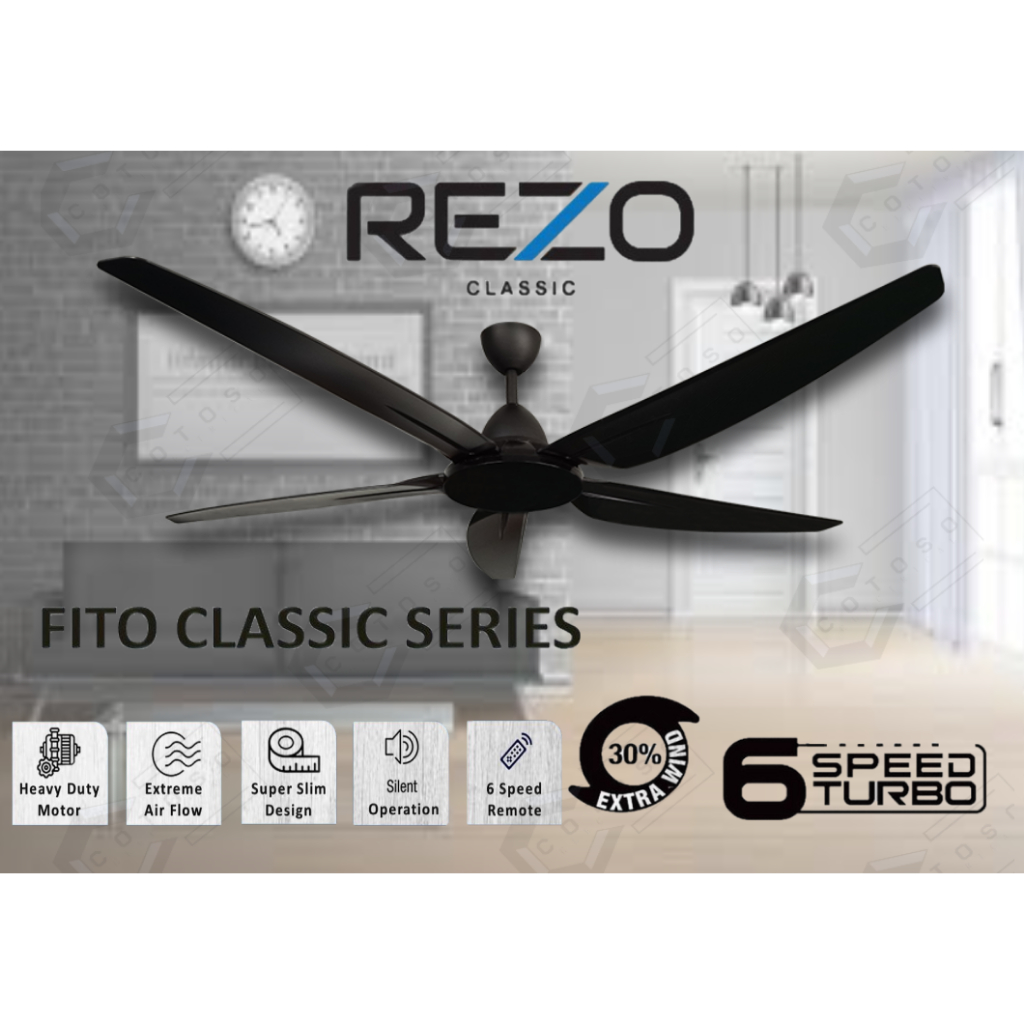 REZO S106 / S306 / Ventus VF56 / FITO56 CEILING FAN 5 BLADE Regulator ...