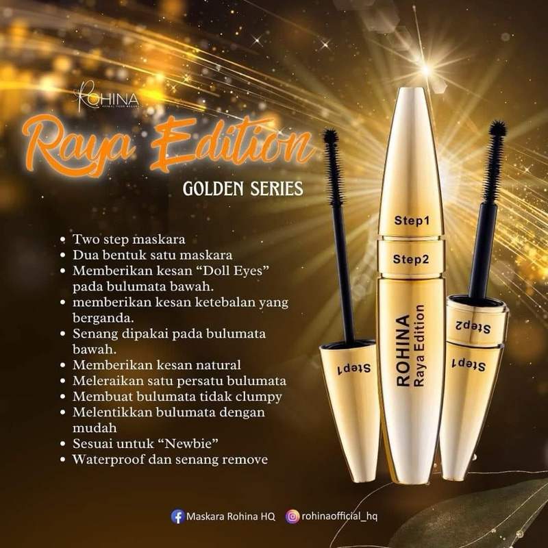 MASKARA ROHINA RAYA 2024 💯 ORIGINAL FROM ROHINA HQ | Shopee Malaysia