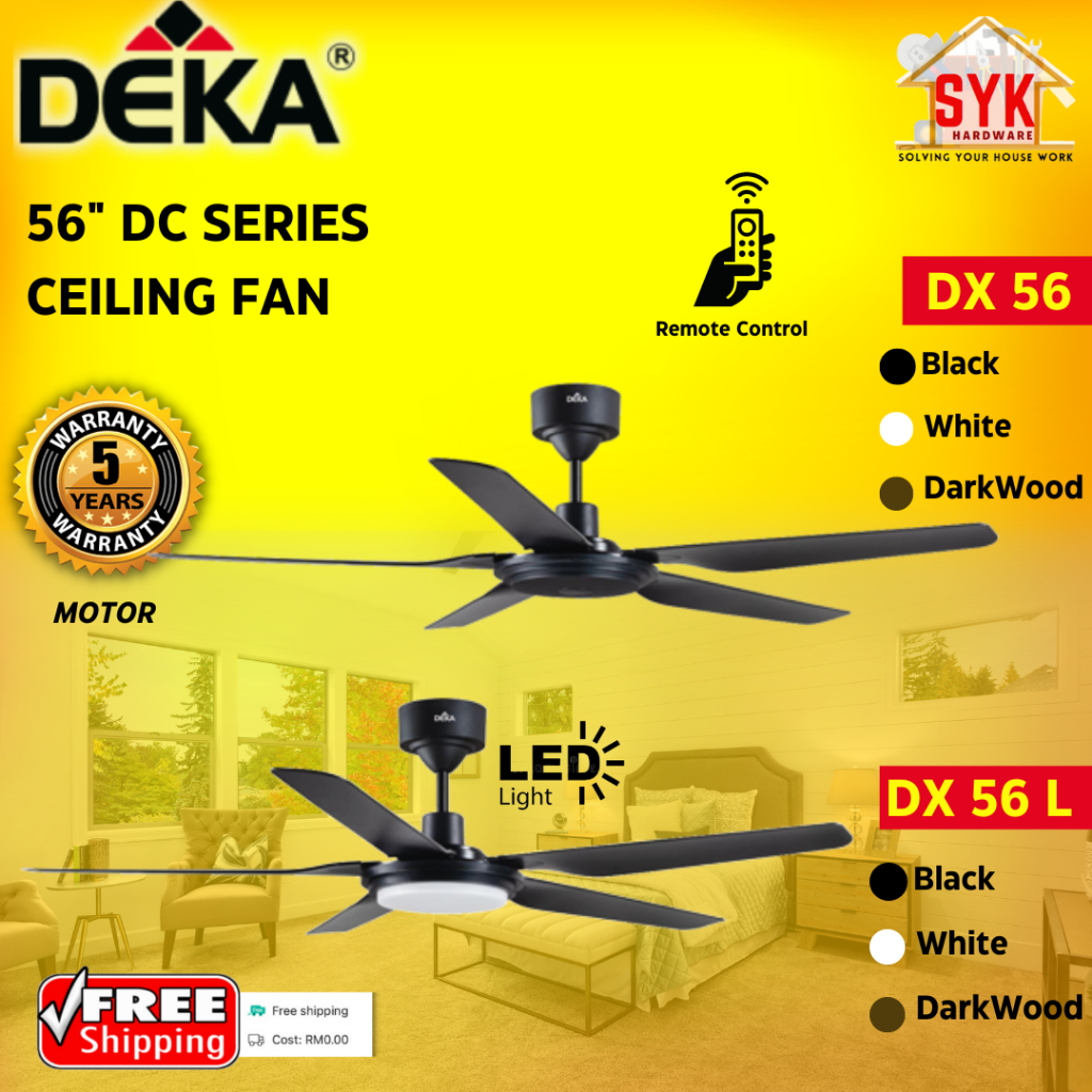 SYK FREE SHIPPING Deka DX 56 DX Baby L 56 42 Inch Ceiling Fan LED DC ...