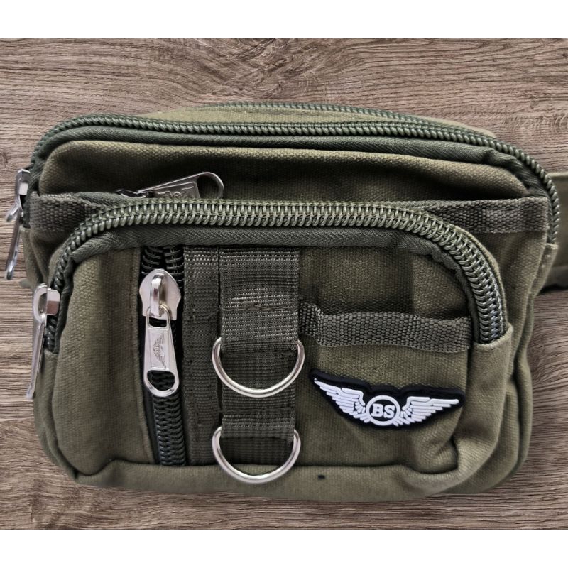 Canvas Pouch Bag Waist Bag Crossbody Bag Beg Kain Beg Pinggang | Shopee ...