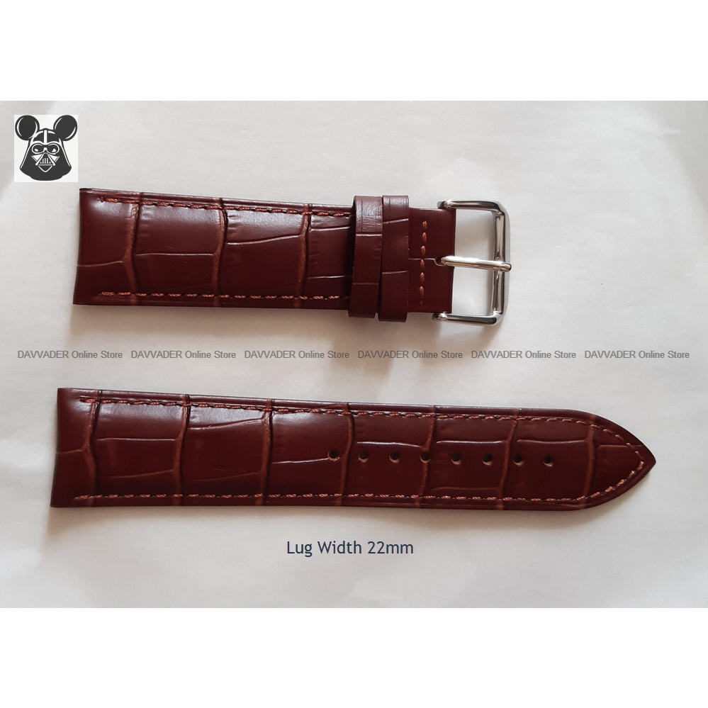 TIMEX Replacement Leather Strap 20mm 22mm 23mm / Black Leather / Brown ...