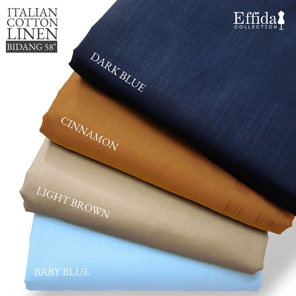 Kain Pasang Italian Cotton Linen Fabrik Bidang 58 (Harga dari 0.5 meter ...