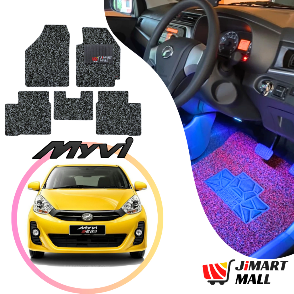 PERODUA MYVI CUSTOMADE CAR MAT CAR CARPET Coilmat Anti Slip Fit Pre Cut ...