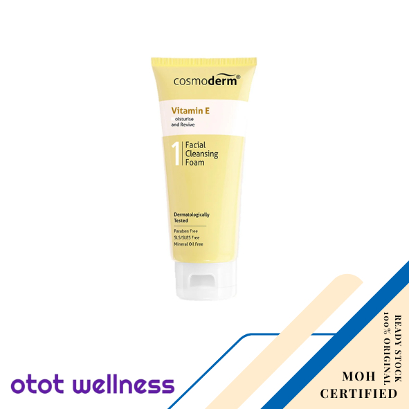 Cosmoderm Vitamin E Facial Foam Cleanser Pencuci Muka untuk Kulit ...