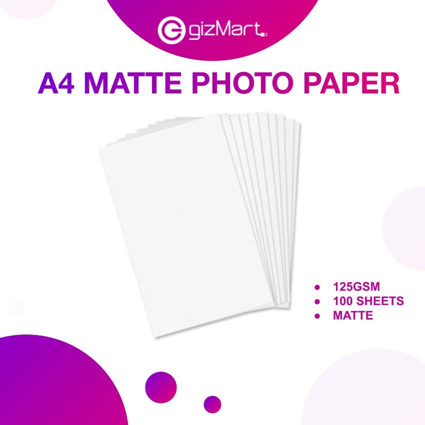 A4 Photo Paper Matte Quick Dry Vivid Colour Quality 125gsm 100 pcs ...