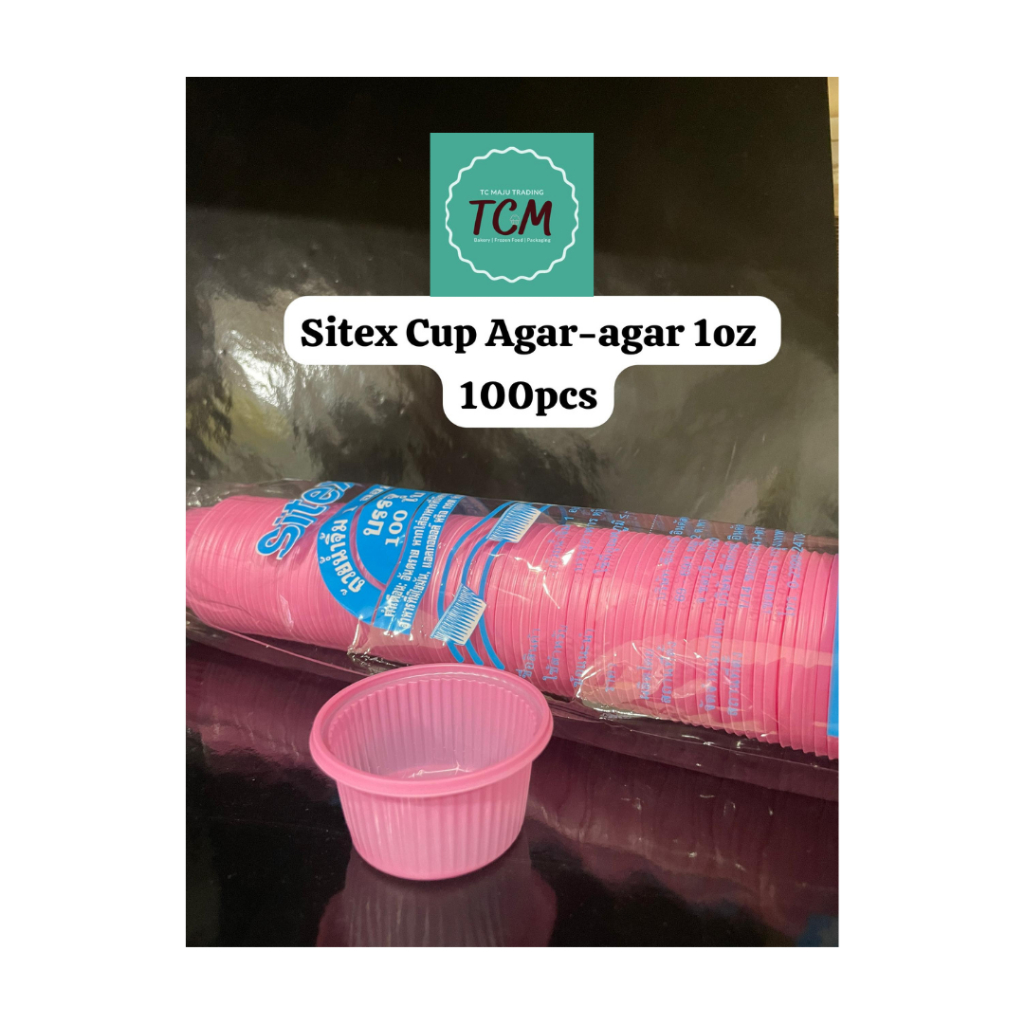 1oz Disposable Sitex Cup Agar-Agar 100pcs per pack / Cawan Agar- Agar / Ice Cream Cup/ 1 oz Pink ...