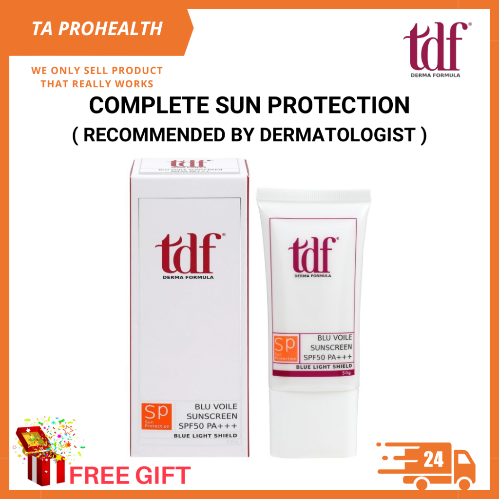 TDF Blu Voile Sunscreen SPF50 PA+++ 50g (Exp:2027) | Shopee Malaysia