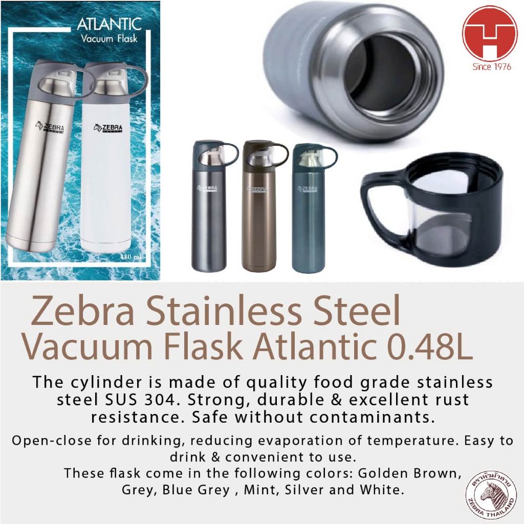 0.48L Zebra ATLANTIC SERIES Vacuum Flask / 0.48公升斑马牌 ATLANTIC 系列 保温瓶 ...