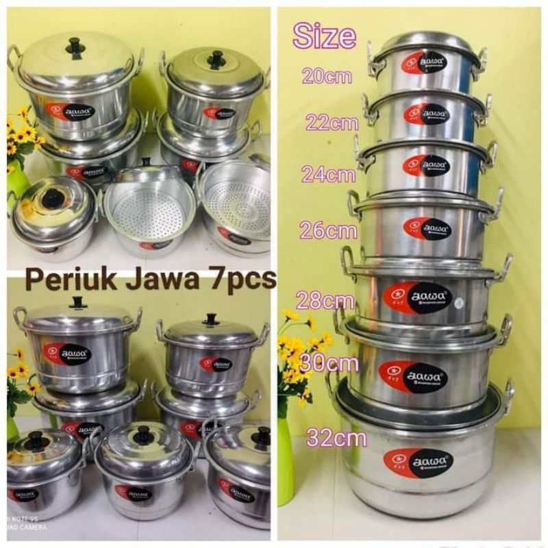 SET PERIUK JENAMA JAWA 7PCS 7 SUSUN | Shopee Malaysia