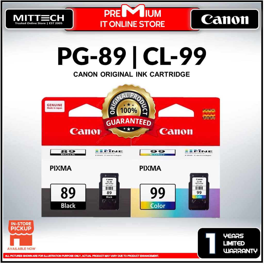 Canon Original Genuine Ink Cartridge PG-89 Black CL-99 Color For Pixma ...