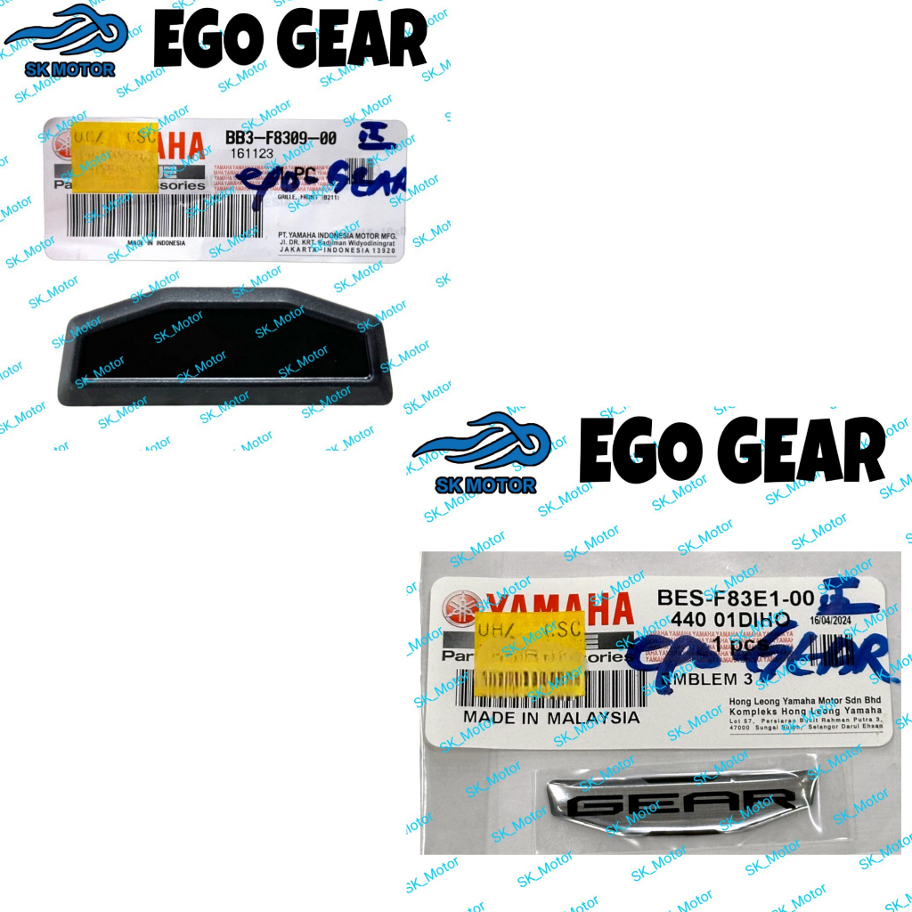 Yamaha EGO GEAR Original Front Grille Cover Inner Horn Kaver Emblem ...