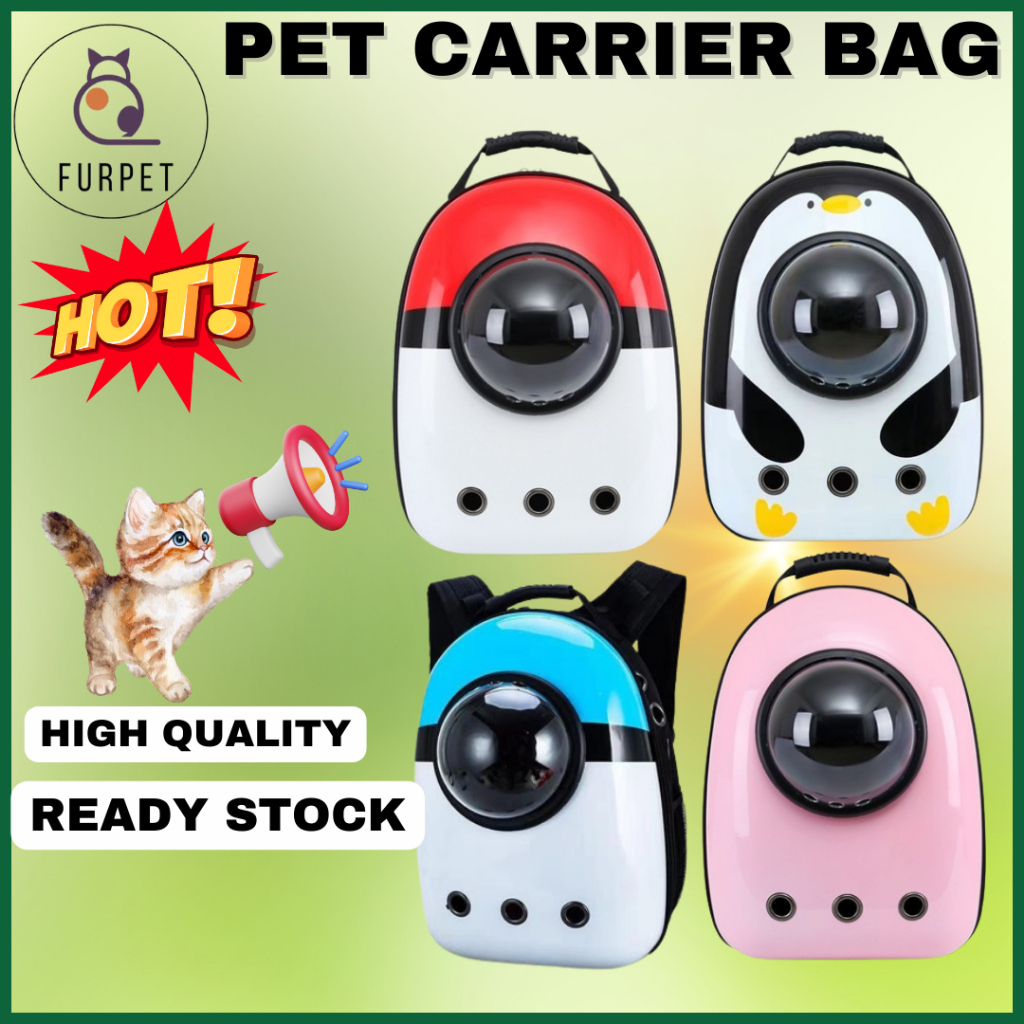 FURPET Bag Kucing Astronaut Pet Cat Dog Carrier Bacg Travel Backpack ...