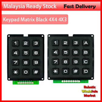 Keypad Matrix Black 4X4 4X3 Keyboard Button Telephone 4*4 4*3 Style 16 12 Key Compatible for ...